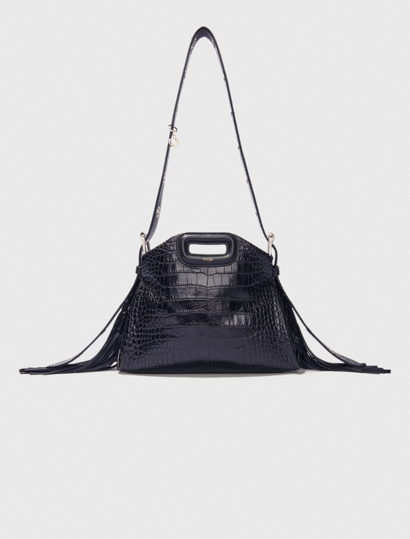 Bolso Miss M mini de piel repujada Negro para mujer | Maje